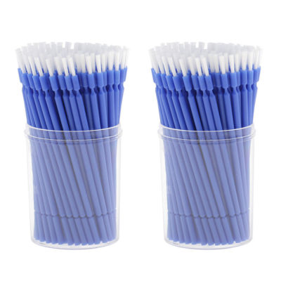 200 Pcs Dental Disposable Microbrush Applicator Micro Long Brush Blue ...
