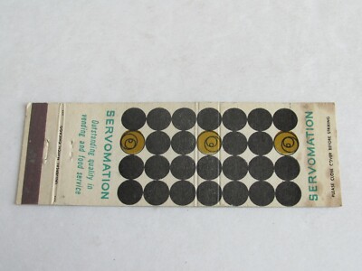 AF174 Vintage Matchbook Cover Servomation Chicago IL Illinois | eBay