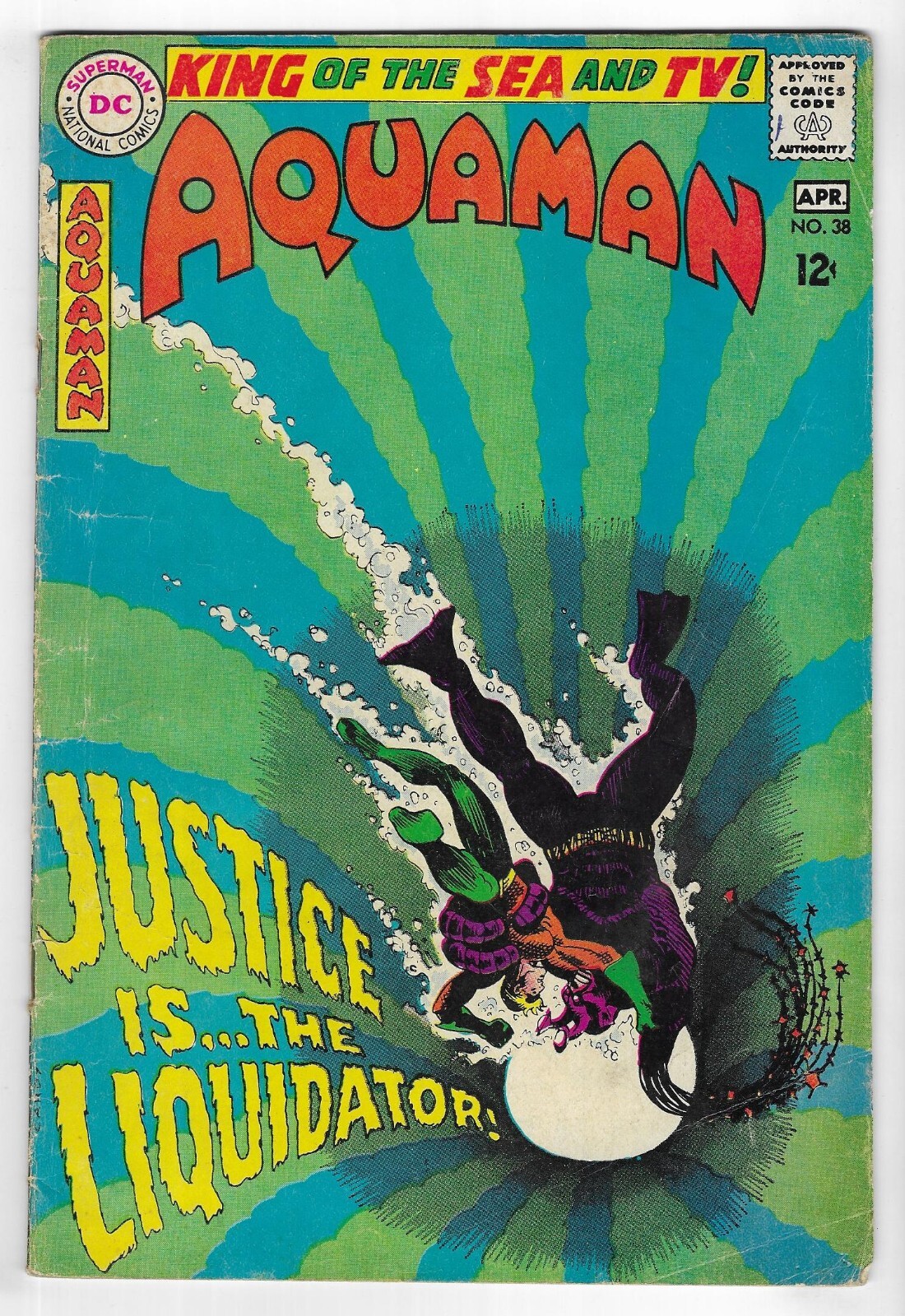 AQUAMAN #38 SILVER AGE DC NATIONAL COMIC BOOK 1st series Aqualad TV ...