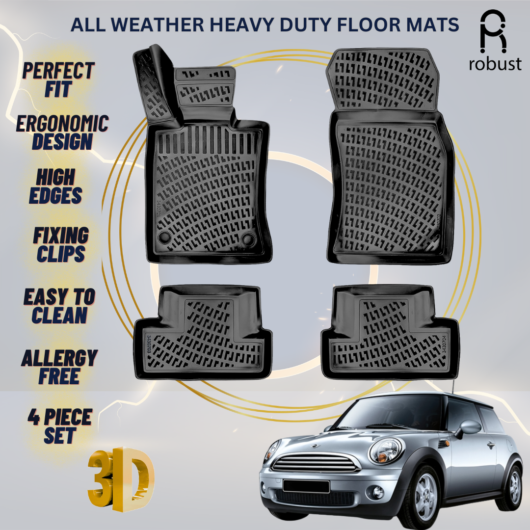 Floor Mats Liners For Mini Cooper R56 2006-2013 All Weather Heavy Duty ...