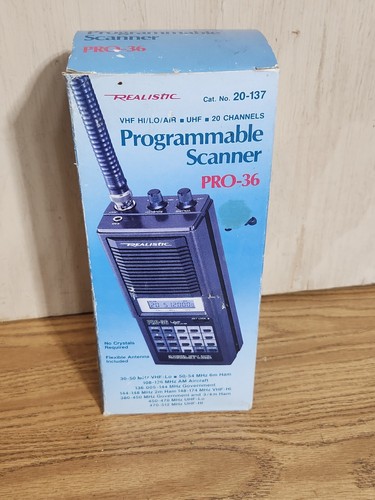 Realistic 20-137 PRO-36 Scanning Receiver 20 Channel VHF HI/LOW/AIR UHF ...
