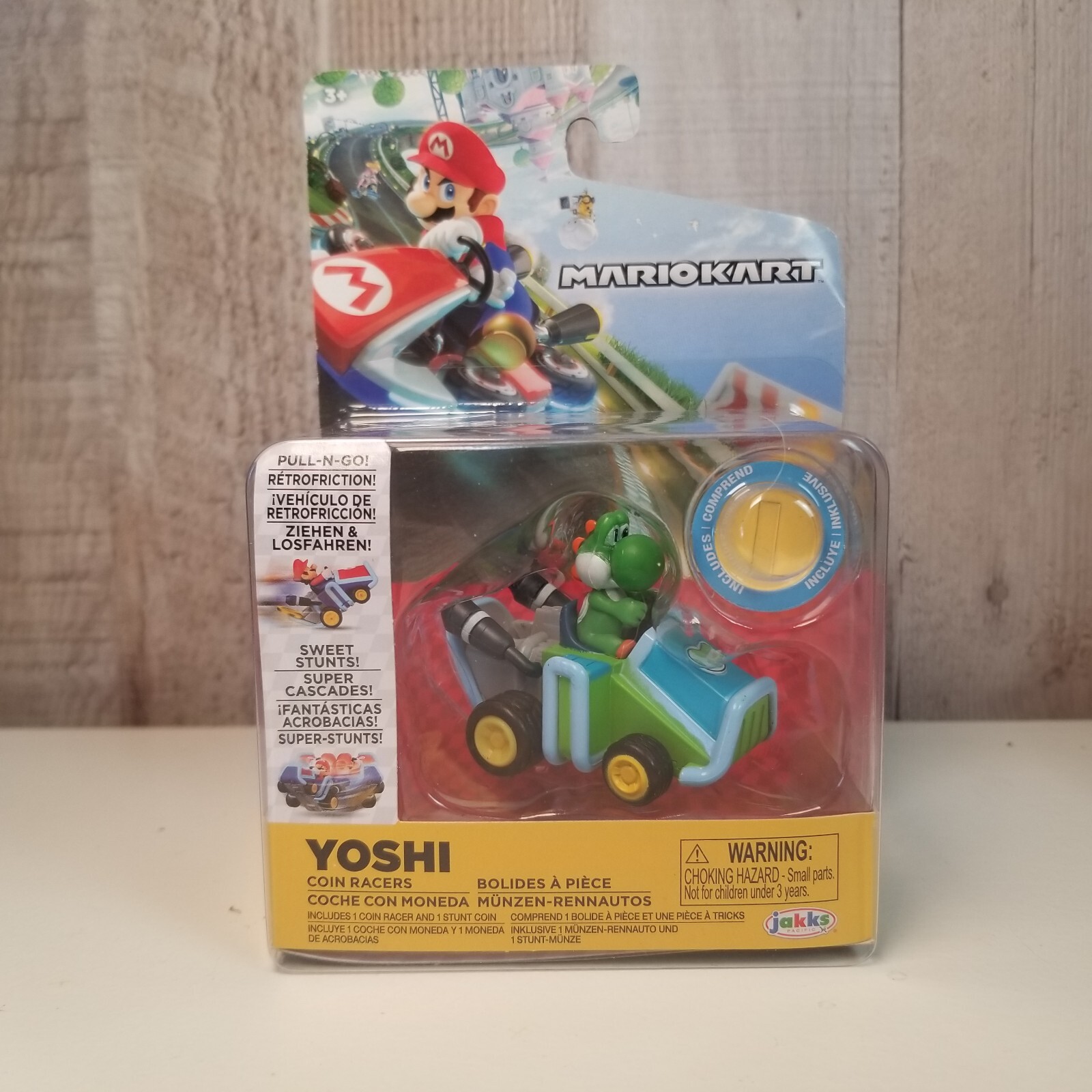 Mario Kart YOSHI Coin Racers Pull N Go Jakks Pacific * New | eBay