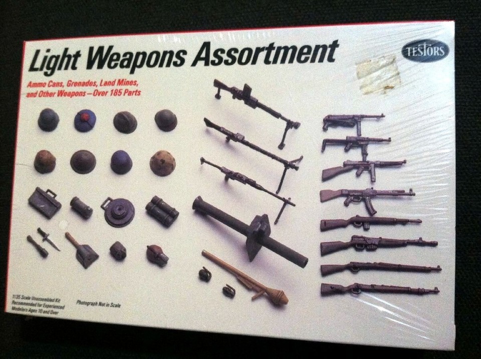 Italeri Testors 1/35 889 Light Weapons Assortment WWII US German ...