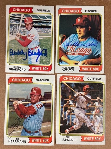 Chicago White Sox Signed 1973 Topps Card Lot(4) with COA | eBay