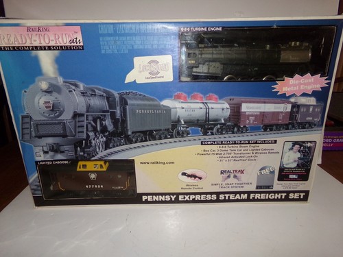 RAIL KING - O Gauge - Pennsylvania Turbine - Steam Locomotive Train Set ...