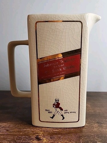 Whisky "JOHNNY WALKER" Red Label (7"x3.5") Ceramic Pouring Pitcher ...