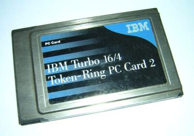 Vintage IBM PCMCIA Turbo 16/4 Token Ring PC Card 2 with RJ-45 Dongle ...