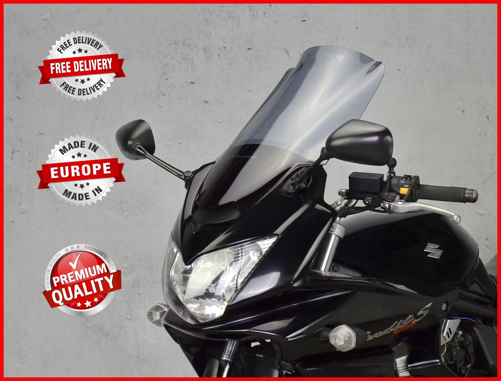 SUZUKI GSF 1250 S BANDIT 2007-2016 TOURING SCREEN WINDSHIELD TALL 52cm ...