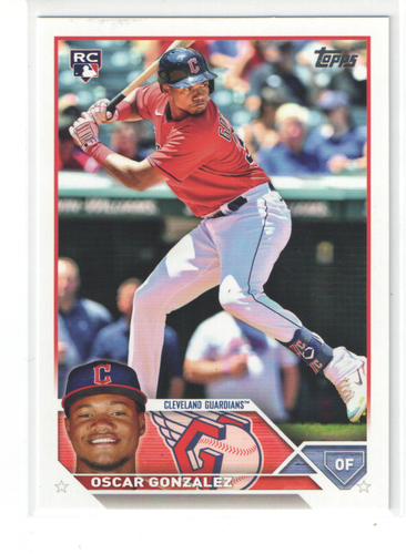 2023 Topps Series 1 Oscar Gonzalez RC Rookie Card #119 Cleveland ...