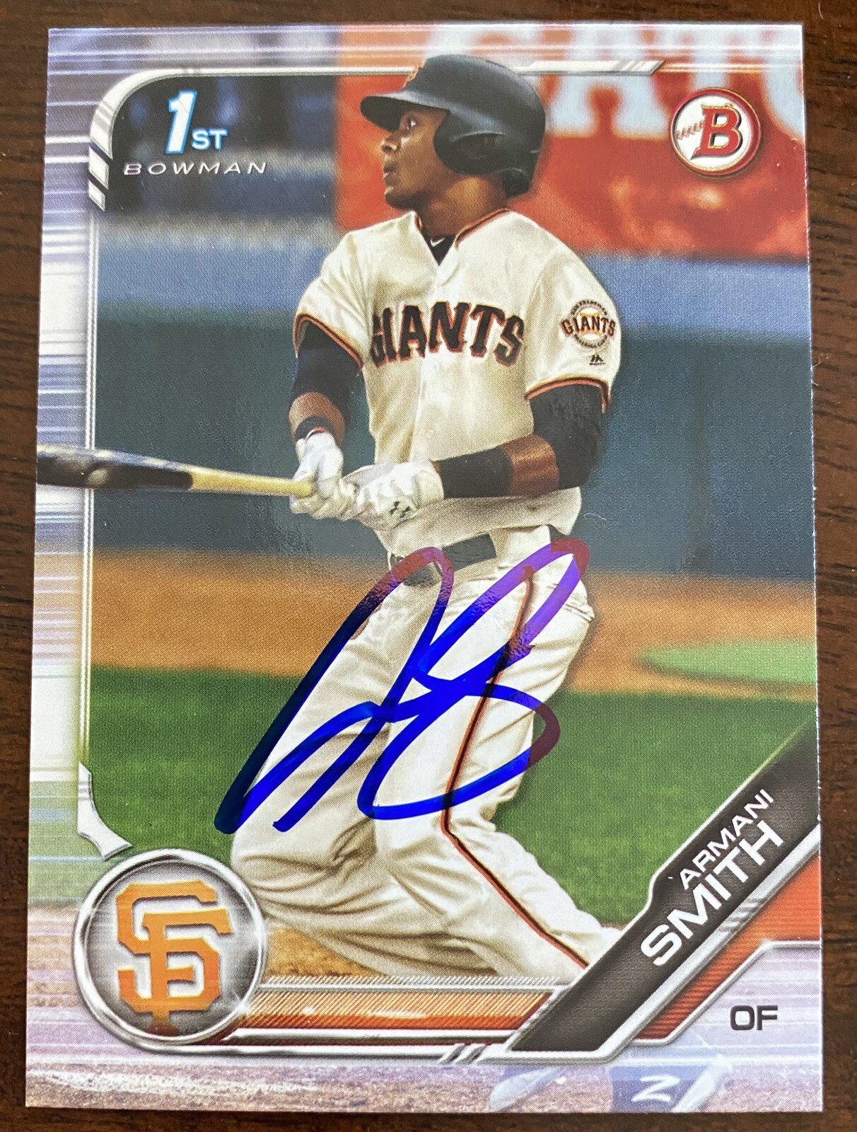 Armani Smith Auto Signed 2019 Bowman Draft #BD-157 San Francisco Giants | eBay
