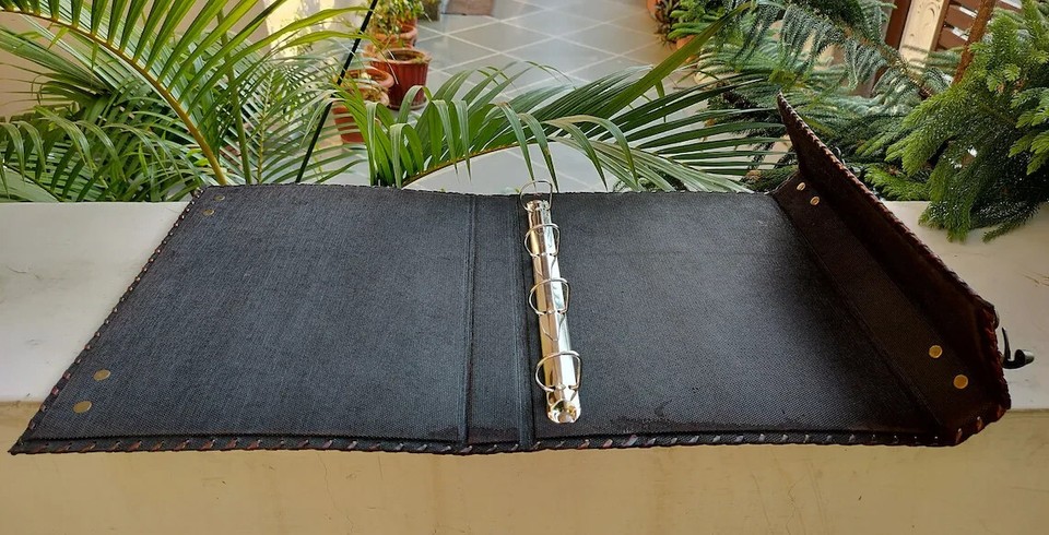 Leather Grimoire Binder Leather Binder Cover Notebook Office Folder ...