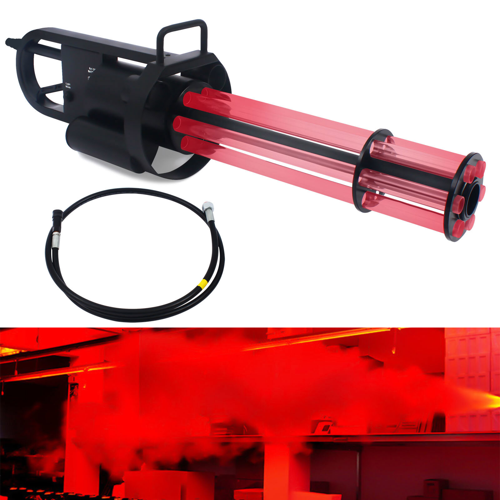 Multicolor LED CO2 Gun Fogger Cannon Jet Machine Night Club Bar DJ ...