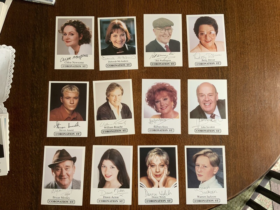 coronation street signed cast cards. set of 50 | eBay UK