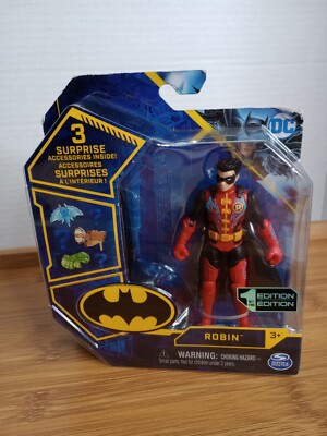 Spin Master DC 1ST Edition 4 Inch Robin Action Figure W/ 3 Surprise ...
