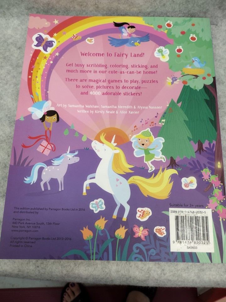 HTF 4000 Stickers Fairies Paperback 2016 Parragon Trade Activity Book ...