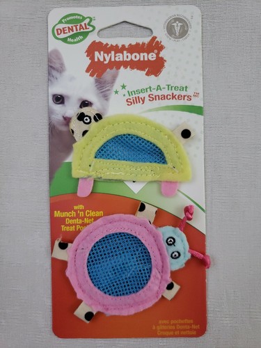 Nylabone Cat Toy Catnip Insert A Treat Dental Health Silly Snackers 2 ...
