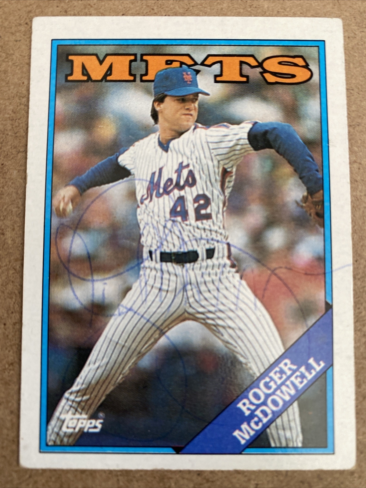 1988 Topps #355 Roger McDowell Autographed Card - New York Mets | eBay