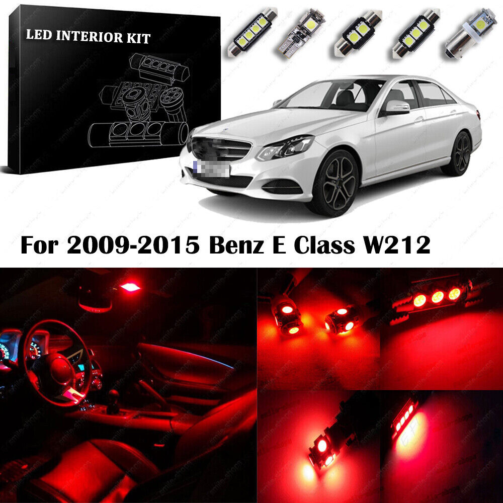 Error Free 10X Red LED Interior Light Kit for Mercedes Benz E Class ...