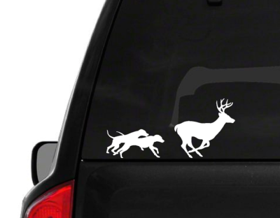 Dogs Running Deer Decal Dogs Hunting Deer Embroidery File Etsy