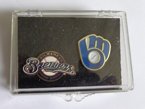 Vintage MLB Milwaukee Brewers Logo Pins 2 Pcs Lot With Free Case #3 | eBay