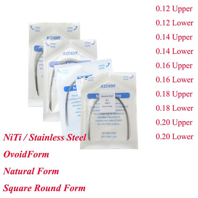 AZDENT Dental Ortho Super Elastic Niti Arch Wire Round /Natural ...
