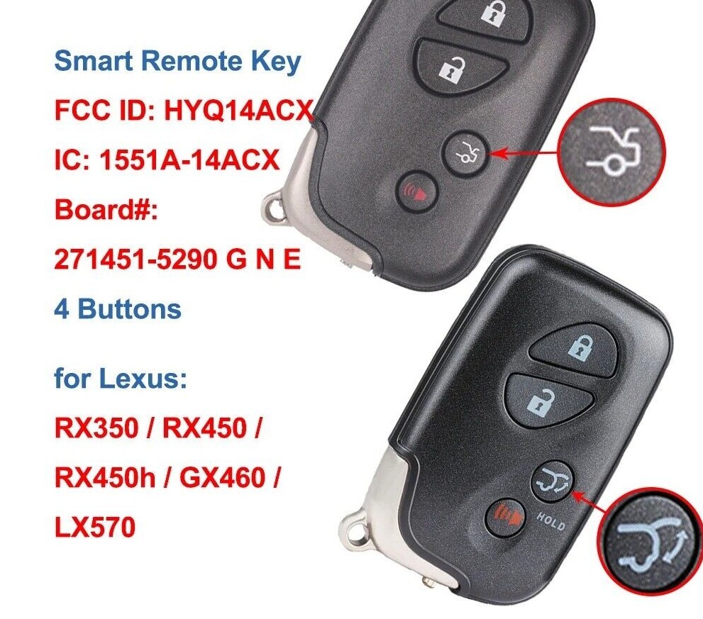2015 Gx460 New Style Key Fob