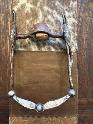 Western Fancy 5” Engraved Silver Show Bit High Port & Hooded Roller ...