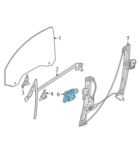 BMW 430i G26 FRONT RIGHT SIDE DOOR WINDOW REGULATOR & MOTOR OEM 2022 ...