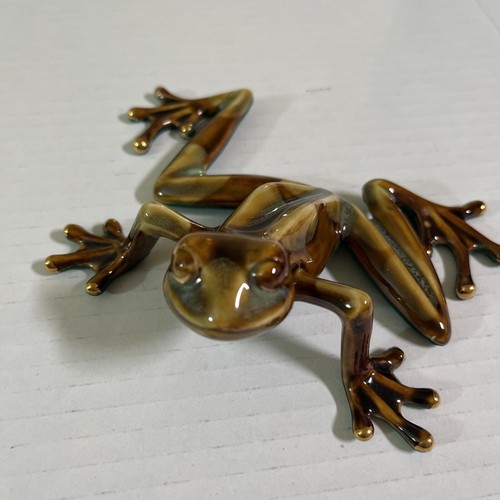 Golden Pond Collection Frog Brown/Green with Gold Details | eBay