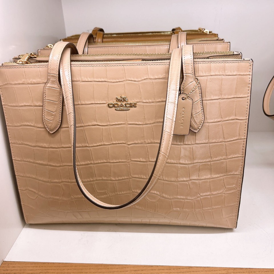 NWT COACH Nina Tote In Signature Canvas /leather CL399/CL654/CL398 ...