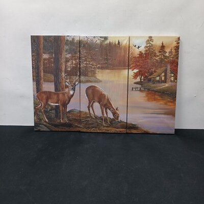 The Lakeside Collection Woodland Animal Canvas - Deer | eBay