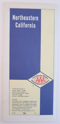 Northeastern California 1968 Vintage Travel Map Fold Out M-106 Triple ...