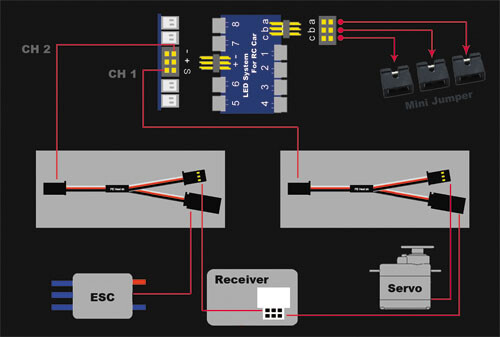8 Bulb LED Lighting System For RC Car/Truck/SCT/Stadium/Buggy/Truggy | eBay