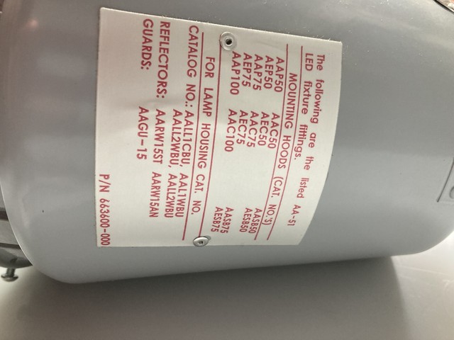 Emerson Appleton ALL2CBU Explosion Proof LED Fixture A-51 LED Series ...