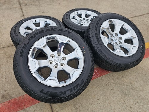 20" Dodge Ram 1500 OEM Laramie chrome 2680 wheels rims tires 2023 2024 ...