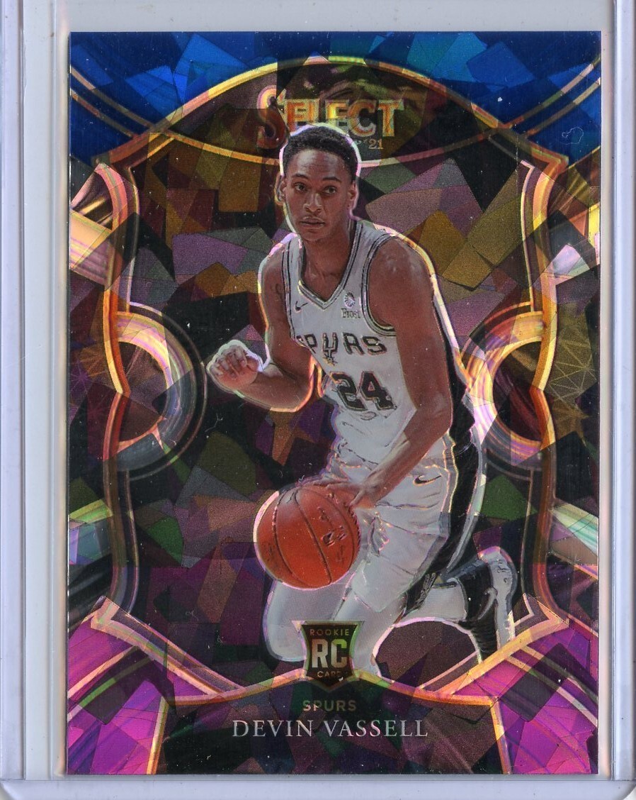 2020-21 Select Prizms Blue White Purple Ice #71 Devin Vassell | eBay