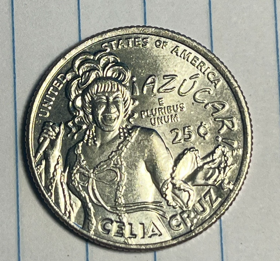 Rare 2024 P Celia cruz quarter "AZUCAR!" Error - "In COD We Trust" | eBay