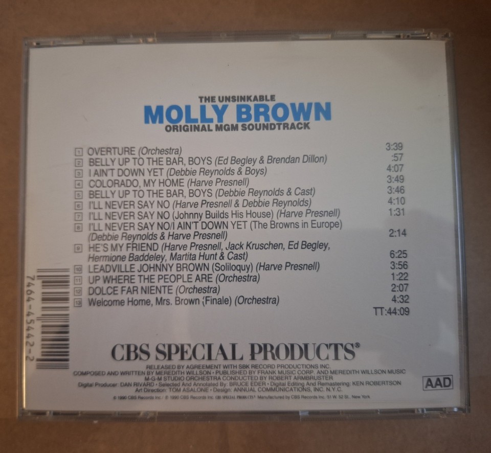 Meredith Willson ‎– The Unsinkable Molly Brown Original MGM Soundtrack ...