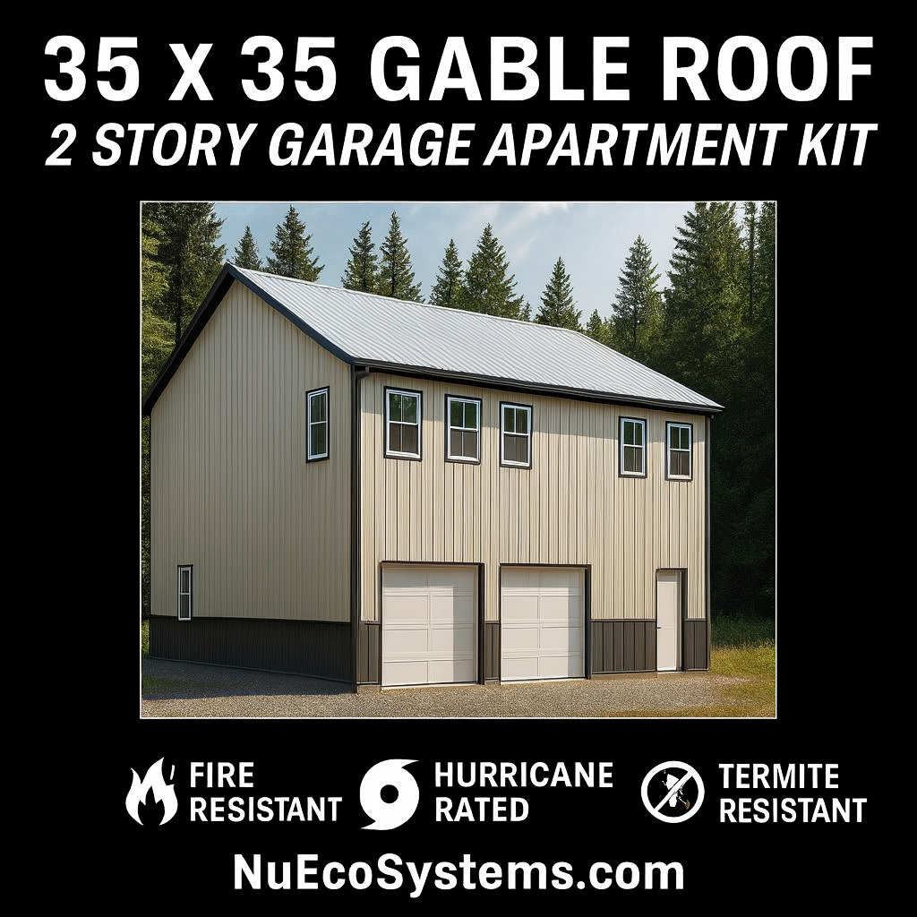ADU KIT 22' x 24' Tall Lightweight Galvanized Steel Garage and ...