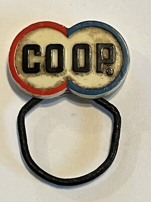Vintage COOP Cooperative Gasolines Gas Co-op Double Circle Advertising ...