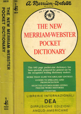 The new Merriam-Webster pocket dictionary. . Aa.Vv.. 1968. XVIED. | eBay