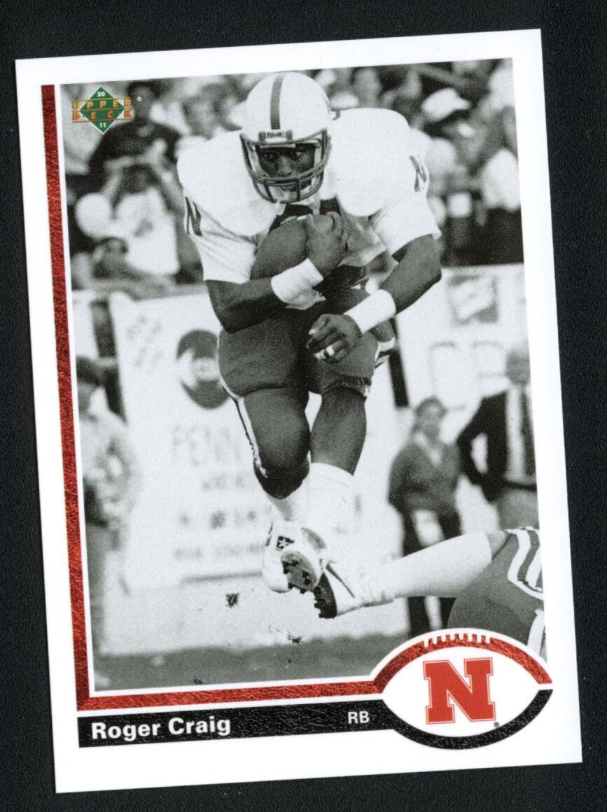 ROGER CRAIG 2011 UPPER DECK 20TH ANNIVERSARY NEBRASKA CORNHUSKERS SF ...