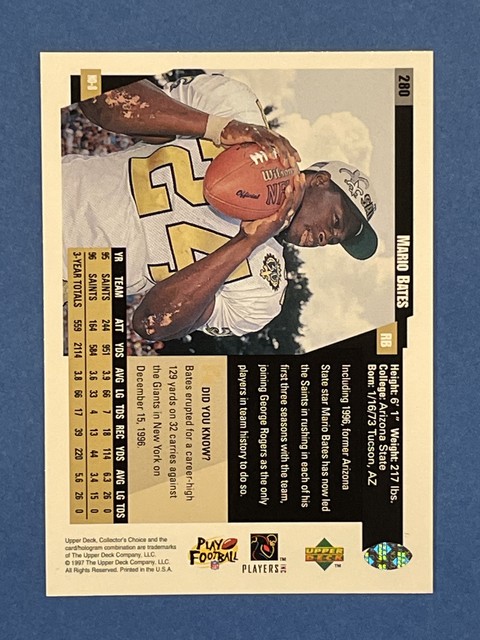 1997 Upper Deck Collector's Choice - #280 Mario Bates for sale online ...
