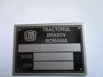Targa Ì Trattore Scudo Utb Brasov Fiat Licenza S39 | eBay