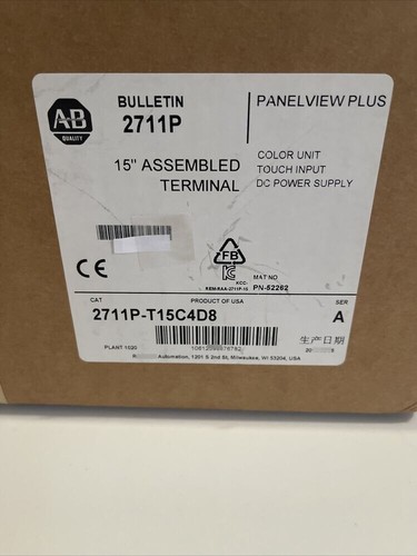 New Sealed 2711P-T15C4D8 PanelView Plus 1500 Assembled Terminal Fast ...