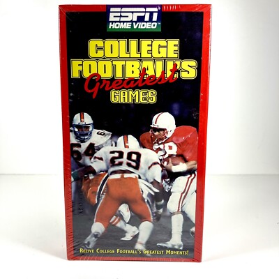 Vintage 1995 Sealed ESPN VHS College Football Miami, Michigan, Notre ...