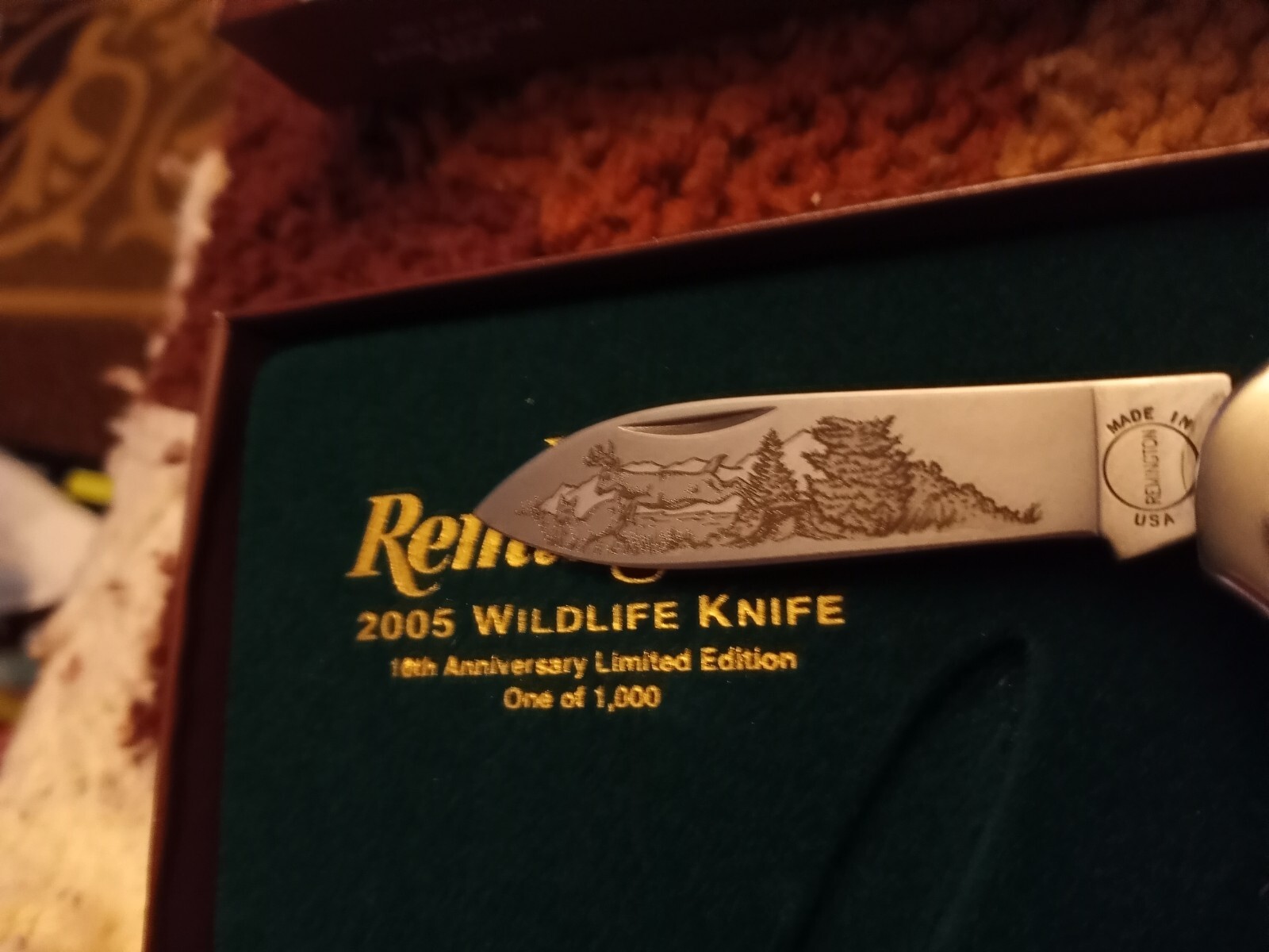 Remington NIB Knife Wildlife Series 2Blade Canoe Jig Stag Handle ...