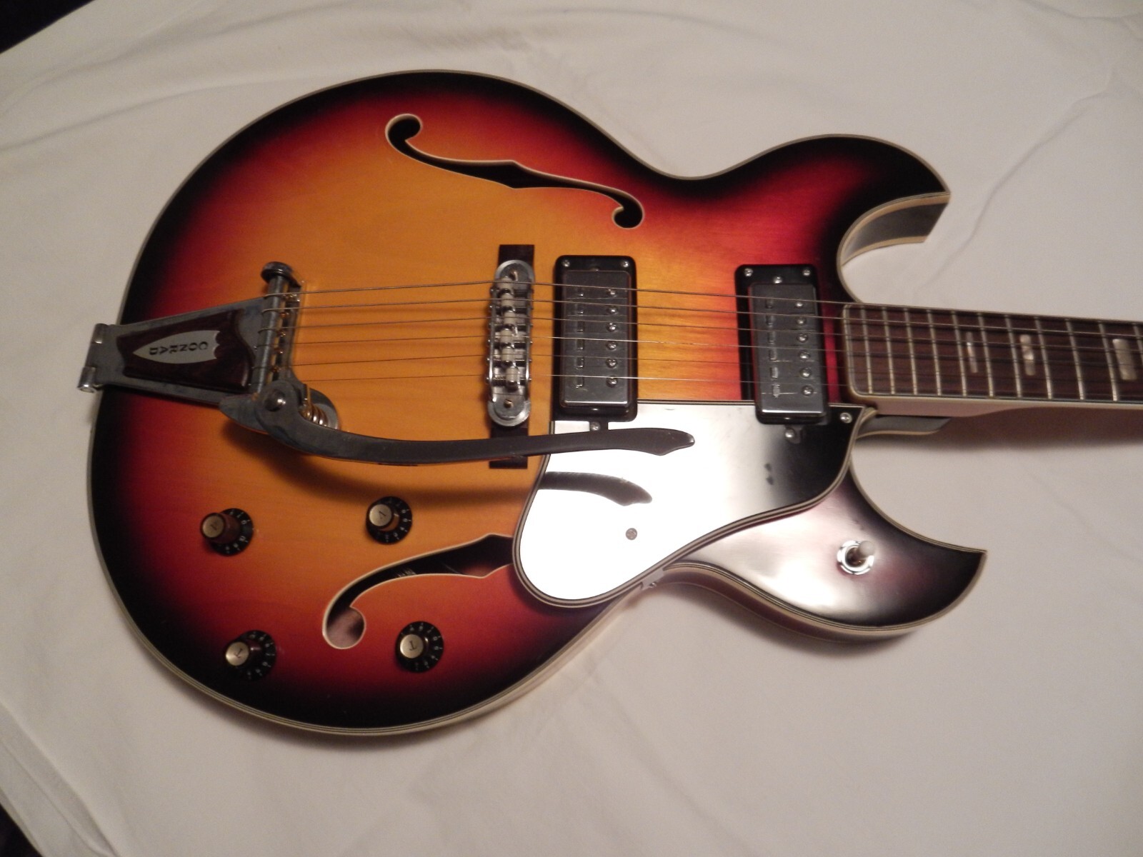 Vintage Conrad hollow body Electric Guitar Sunburst w/case | eBay