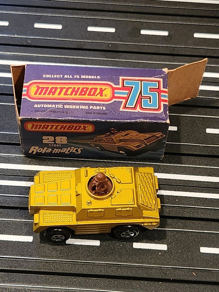 Matchbox Rola-matics No. 28 Stoat 1973 Military Tank Lesney England NOS ...