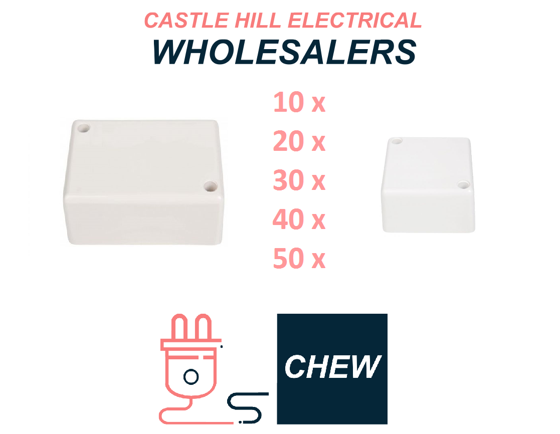 Small or Large Junction Box With Connectors 40A 500W White - JBOX ...